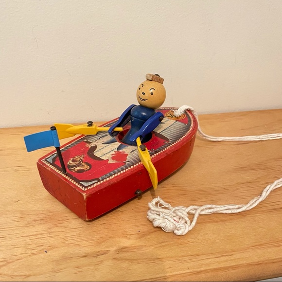 Fisher-Price | Toys | Vintage Antique 94s Fisher Price Row Boat Pull ...